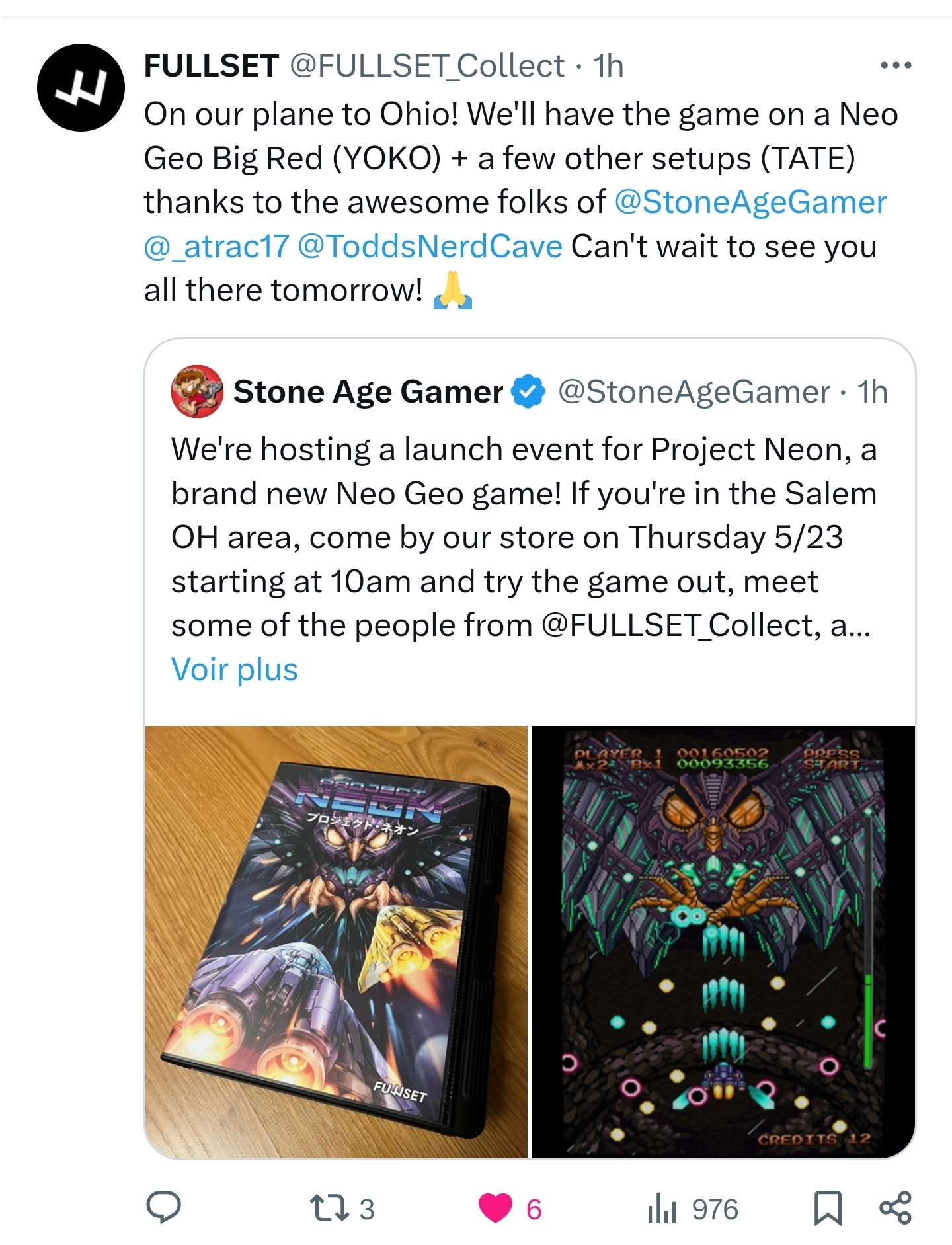 [Project Neon] Nouveau shoot sur Neo Geo MVS / AES ! Pré commande le 21 ...