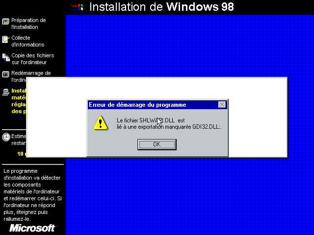 Machine virtuelle Windows 98 sous VMware Pro 17 sur cor I9 12th gen ...